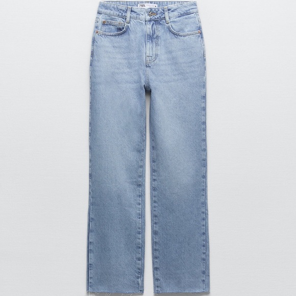 Zara | Jeans | Zara Straight Leg Cropped Jeans | Poshmark